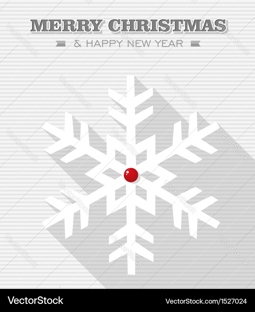Merry christmas dot snowflake Royalty Free Vector Image