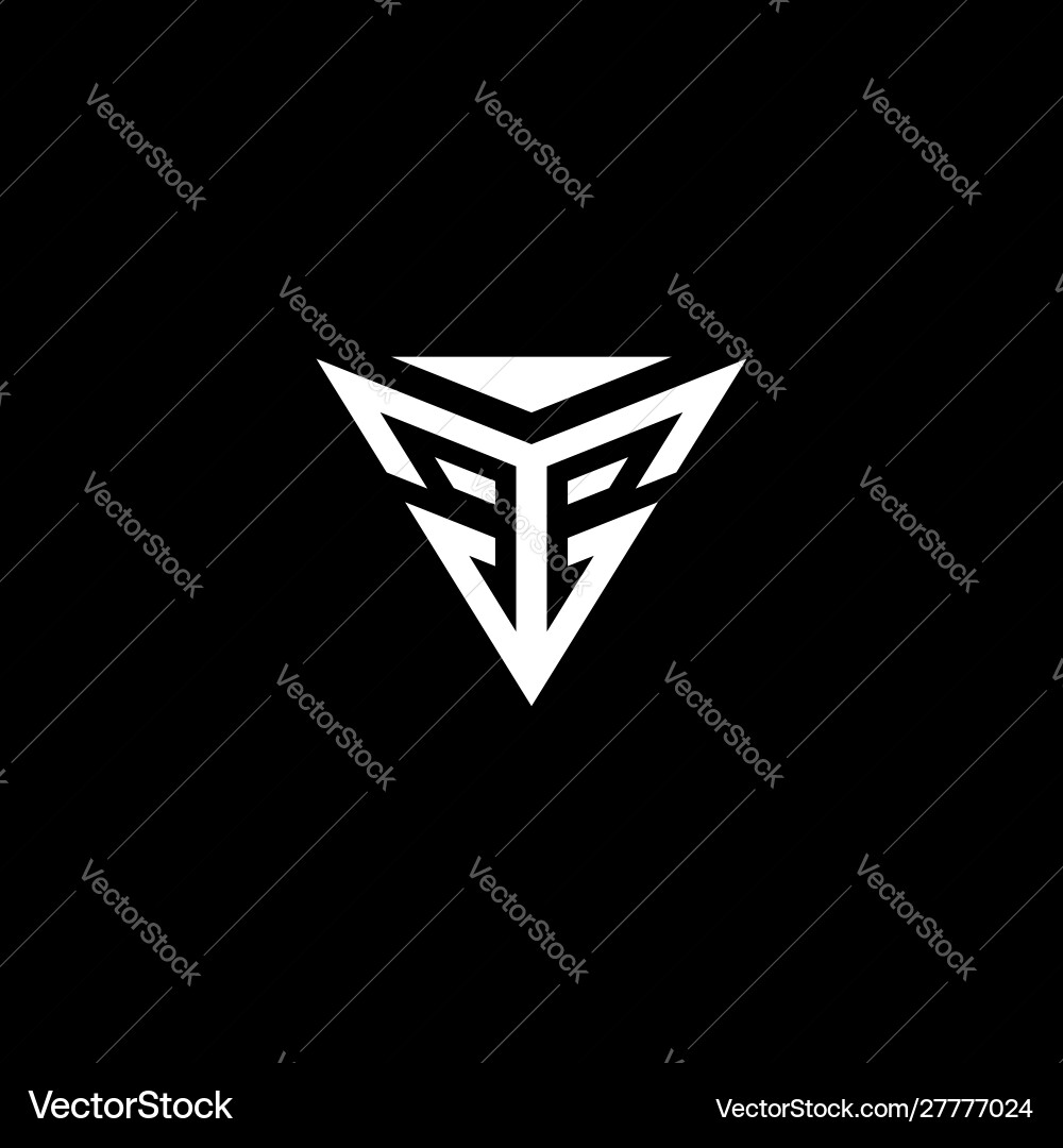 Modern Triangle Keystone Logo Template Royalty Free Vector