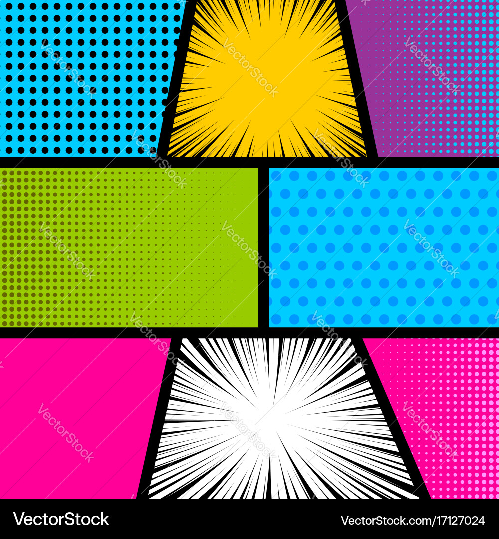Retro Comic Strip Background Royalty Free Vector Image
