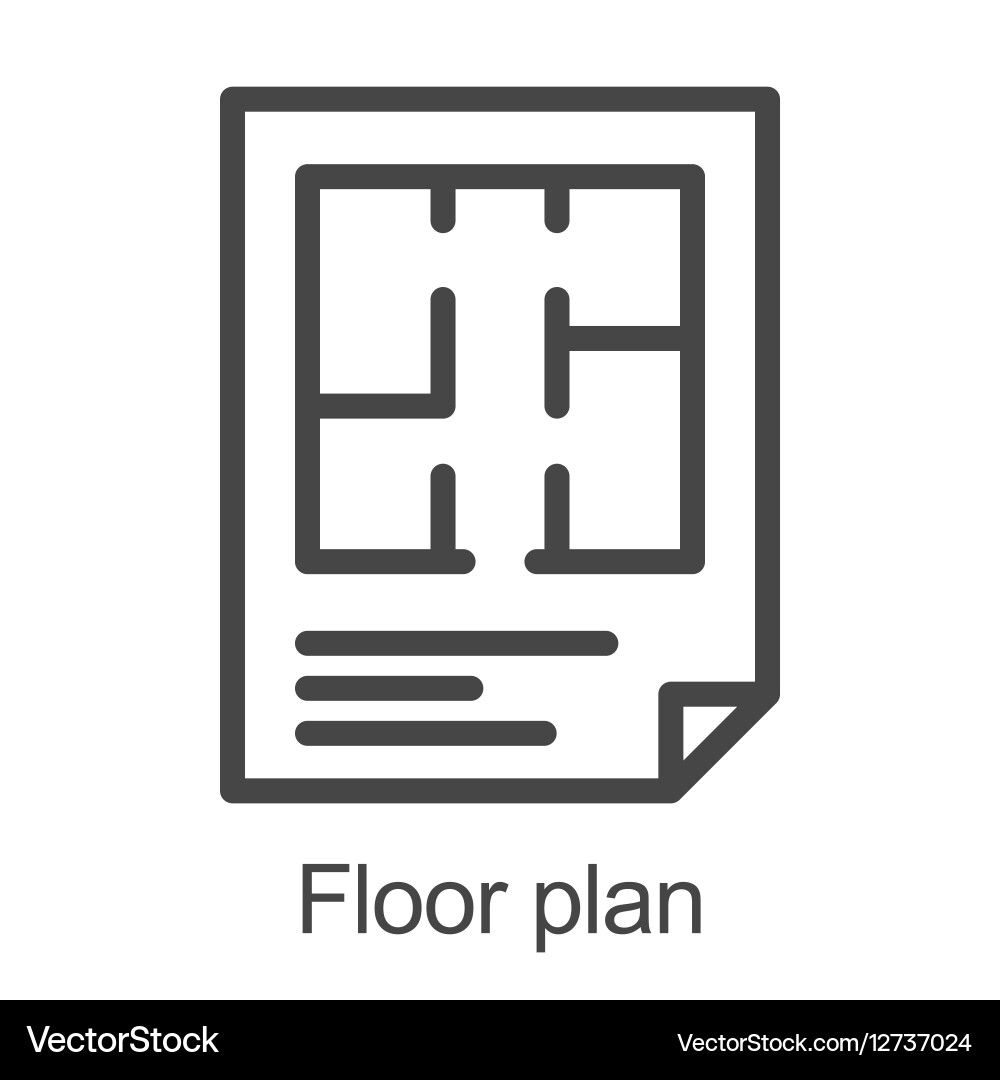 Simple Floor Plan Icon Royalty Free Vector Image