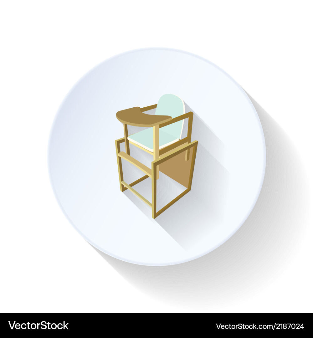 Table for feeding flat icon Royalty Free Vector Image