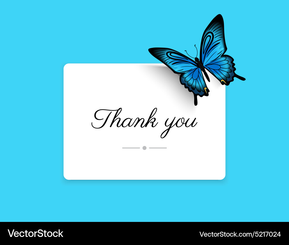 Thank you blank card Royalty Free Vector Image