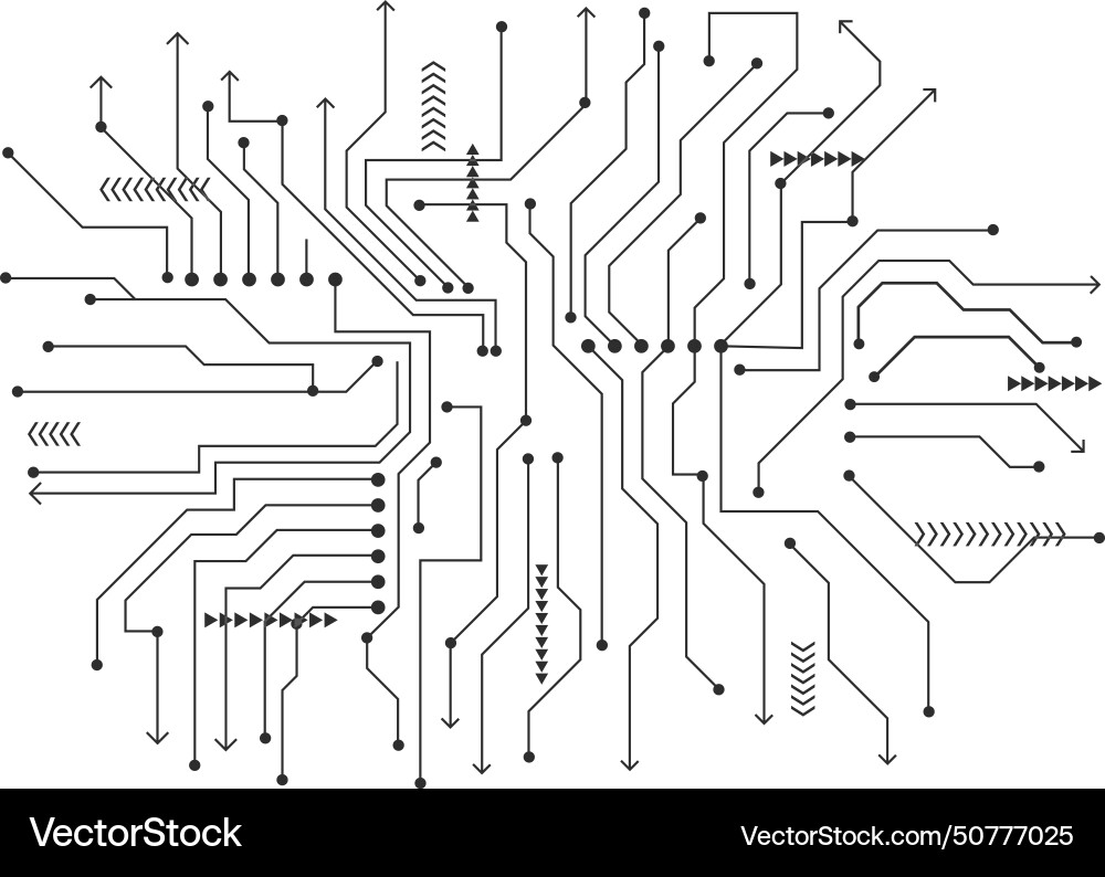 Circuit Board Pattern Technology Hardware Vector Image