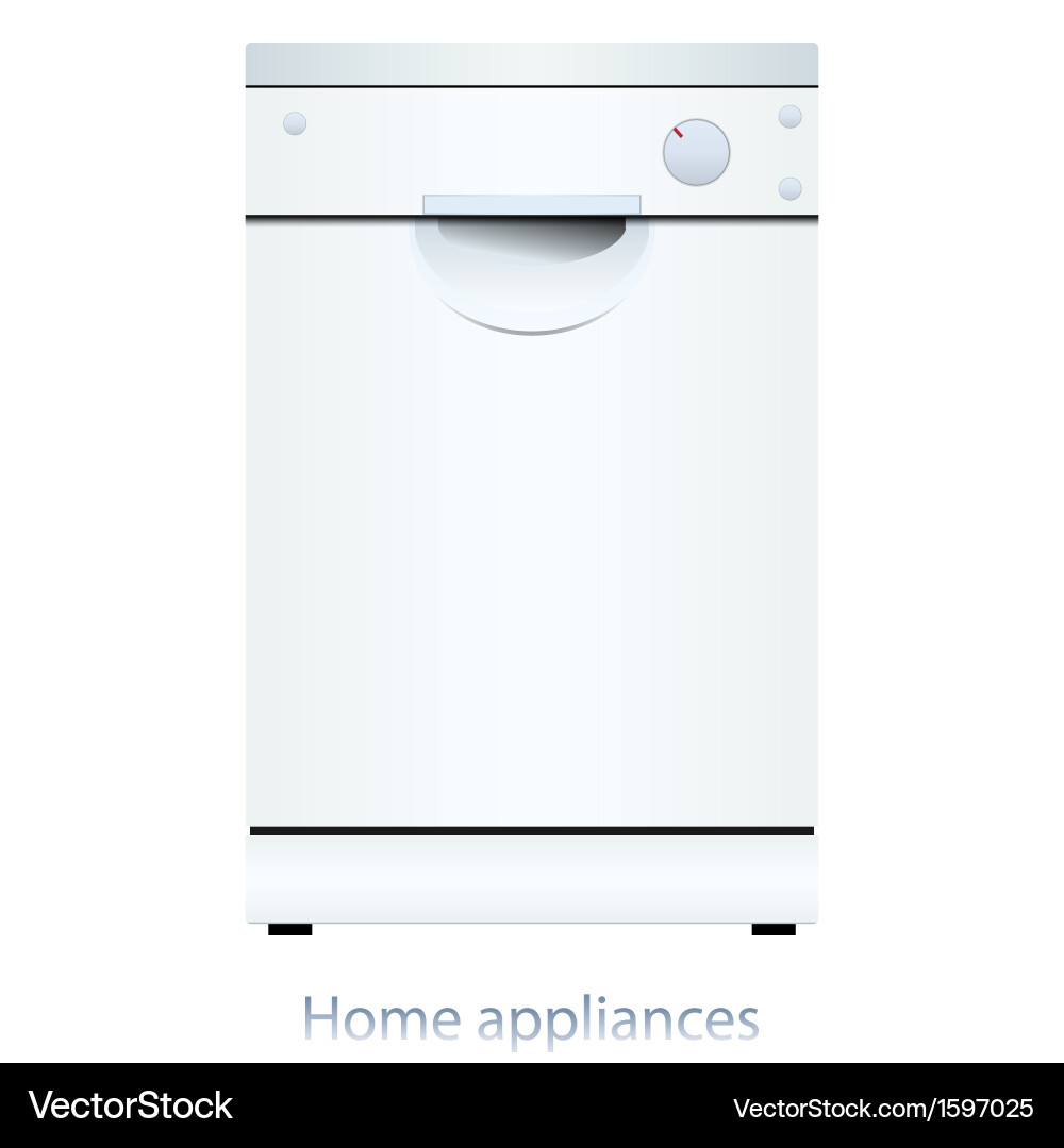 Dishwasher machine Royalty Free Vector Image - VectorStock