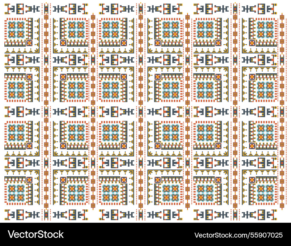 Geometric Pixel Print Royalty Free Vector Image