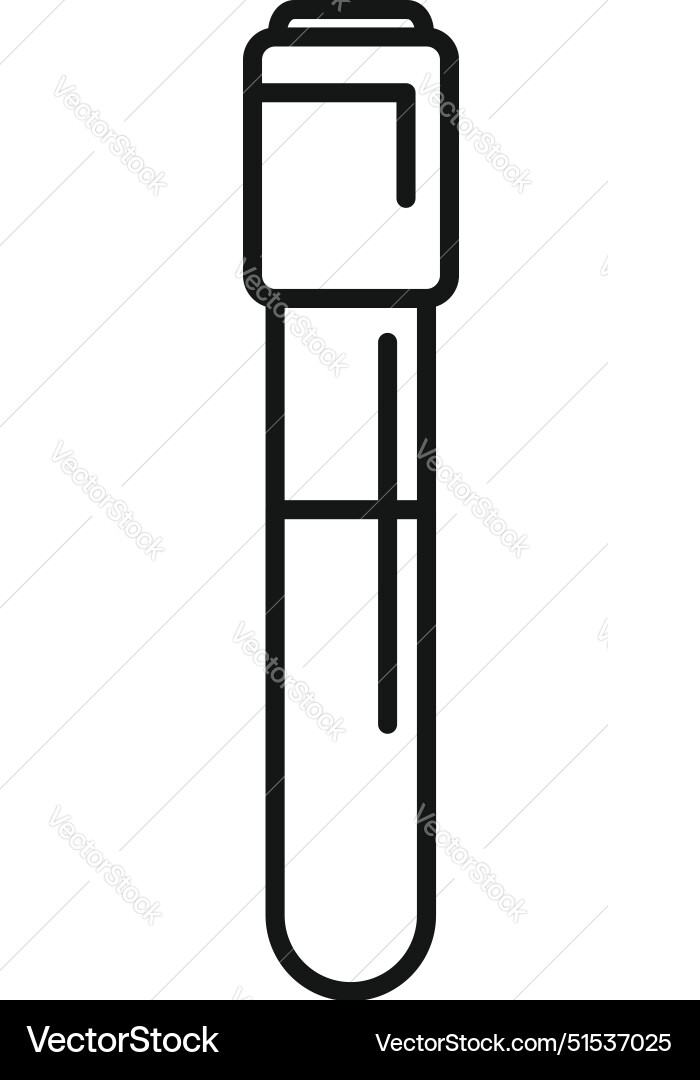Laboratory test tube filled with liquid icon Vector Image