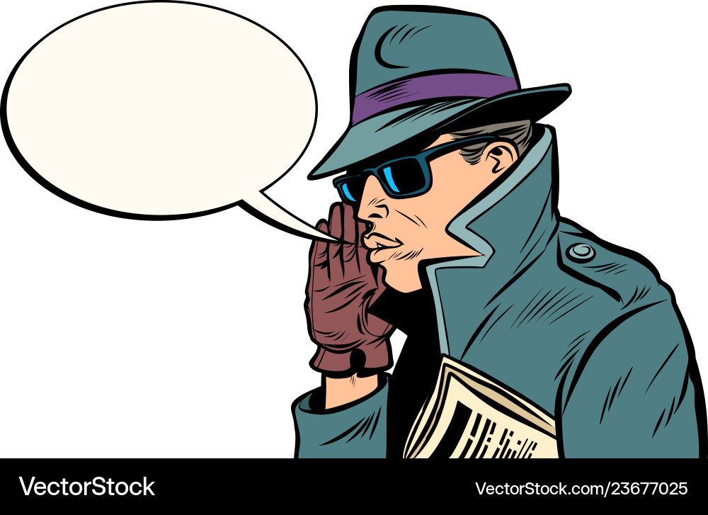 Secret Agent Whisper Royalty Free Vector Image