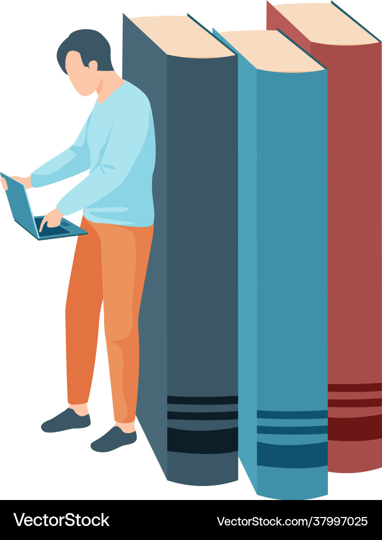 Student flat Royalty Free Vector Image - VectorStock