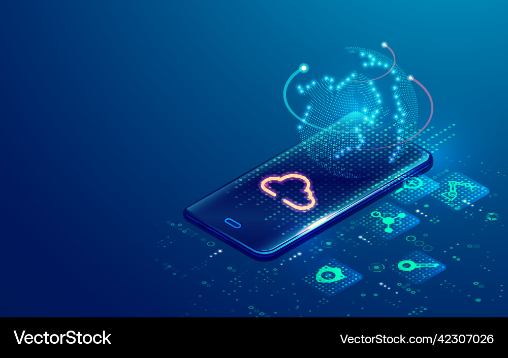 Cloudmobile Royalty Free Vector Image - VectorStock