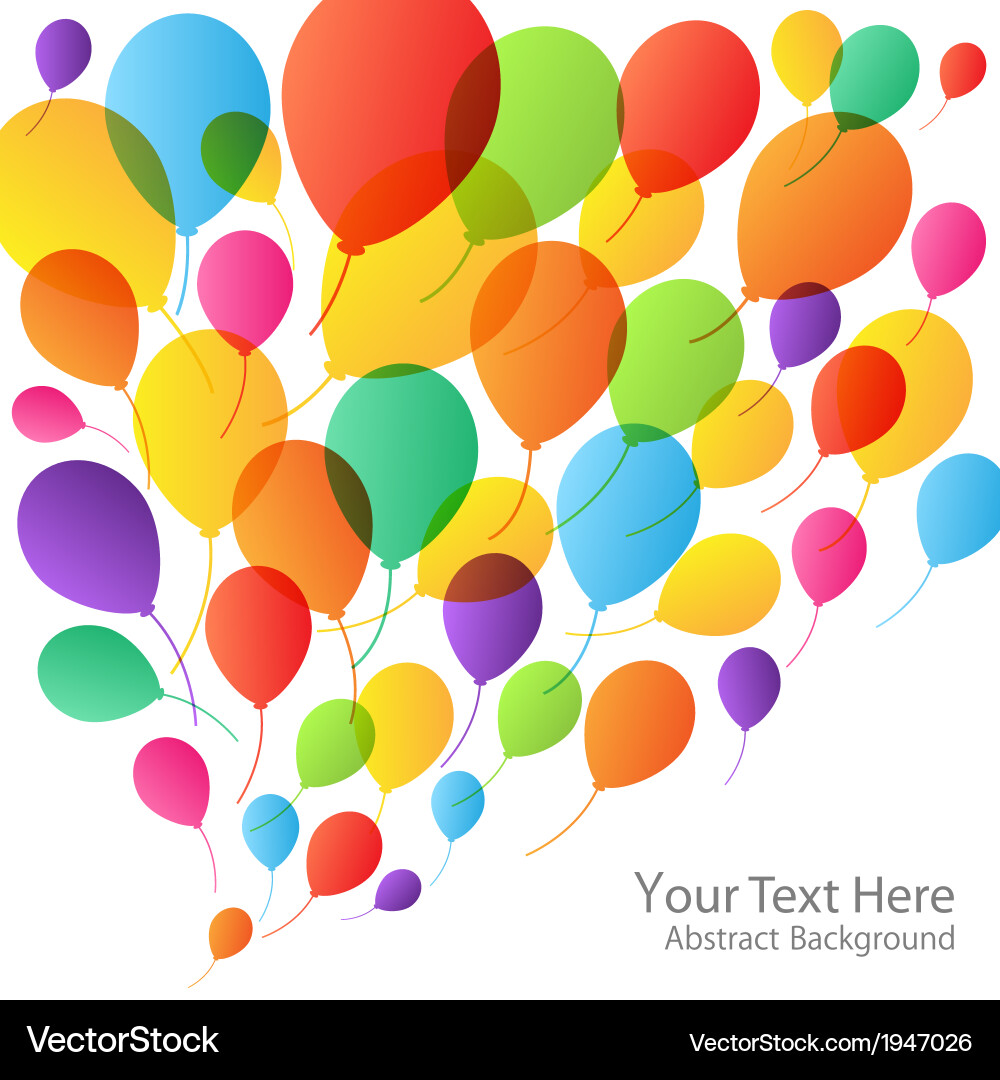 Colorful Balloons Background Royalty Free Vector Image