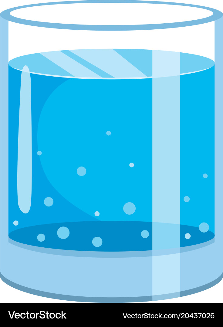 Glass water Royalty Free Vector Image - VectorStock
