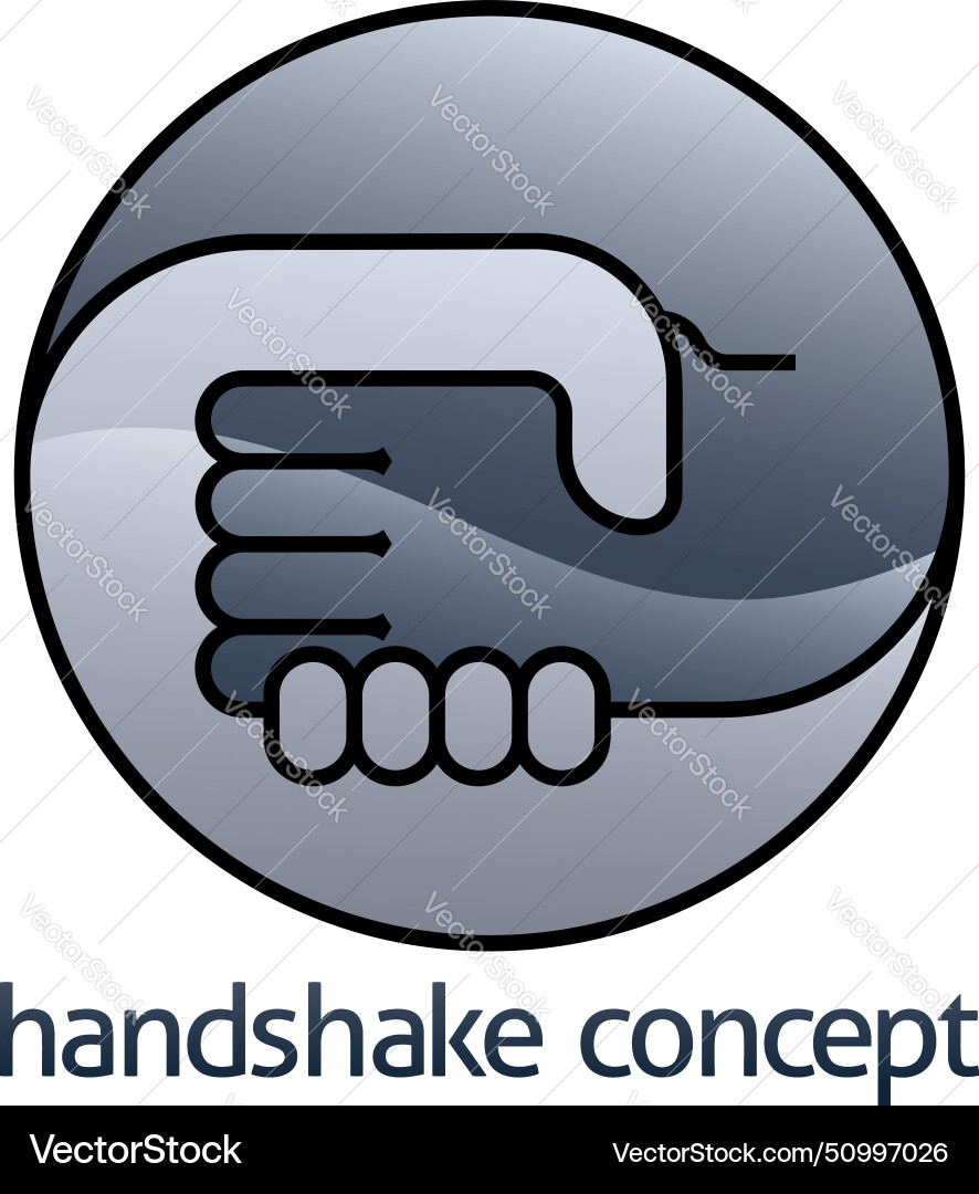 Handshake circle concept Royalty Free Vector Image
