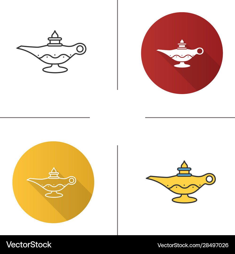 Islamic oil lamp icon Royalty Free Vector Image