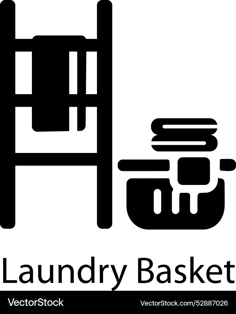 Laundry basket Royalty Free Vector Image - VectorStock