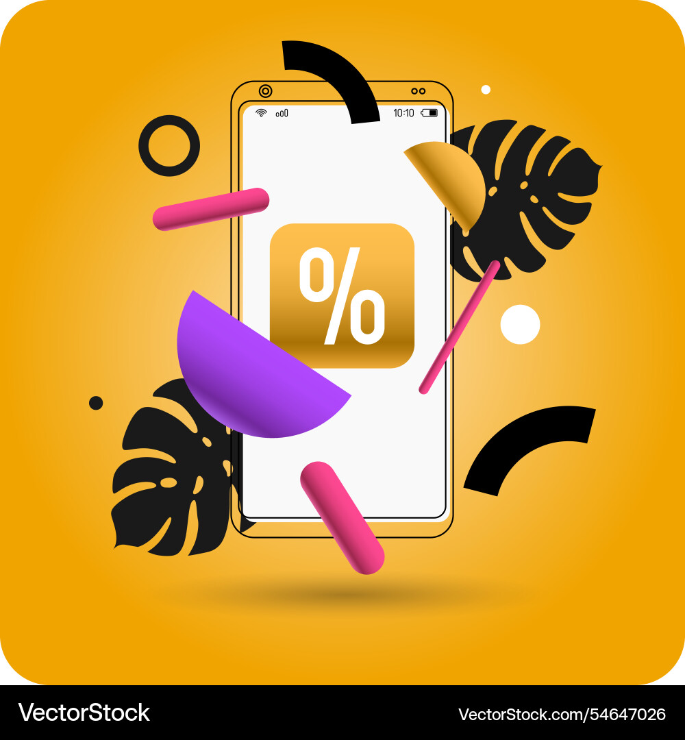 Poster for advertising discounts graphics Vector Image