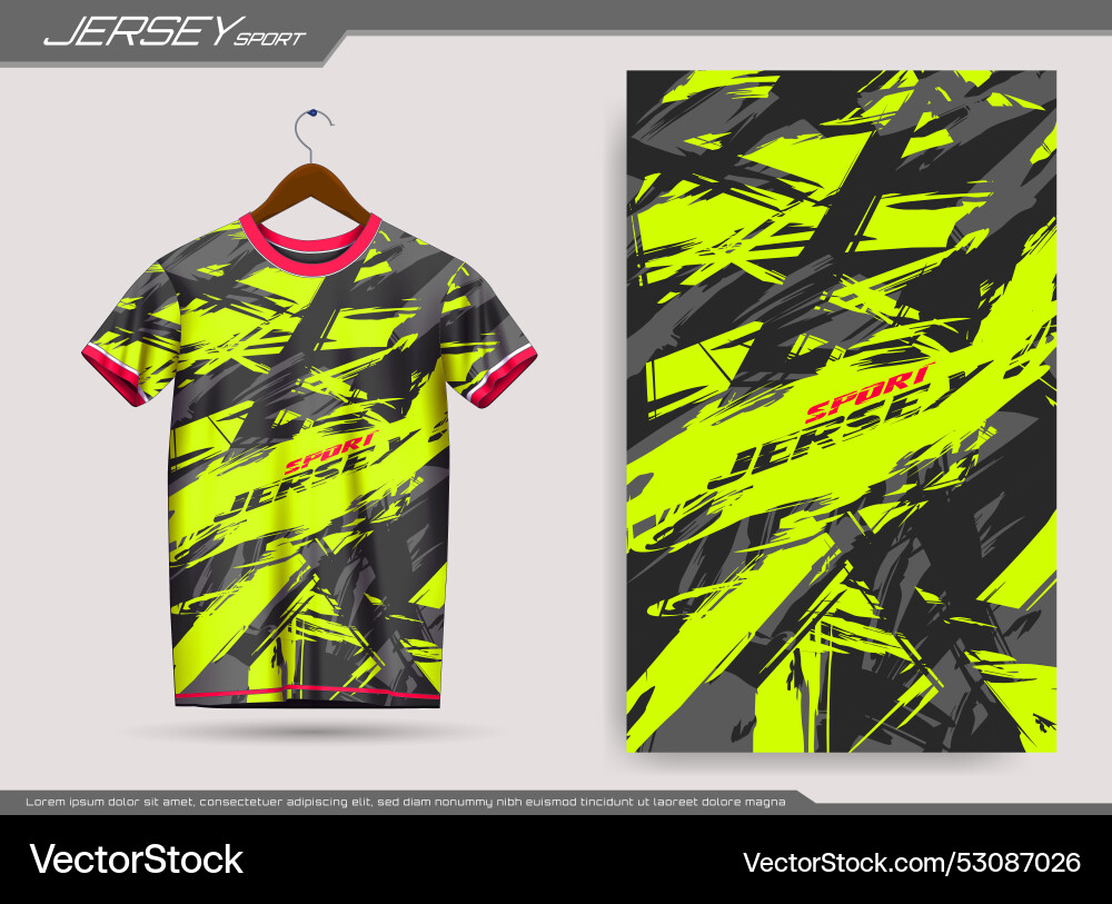 Sports geometric racing jersey design Royalty Free Vector