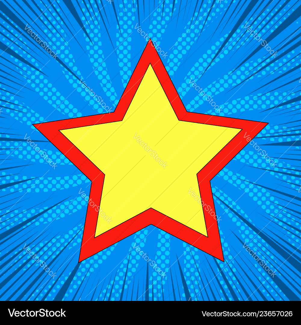 Superstar comic bright template Royalty Free Vector Image
