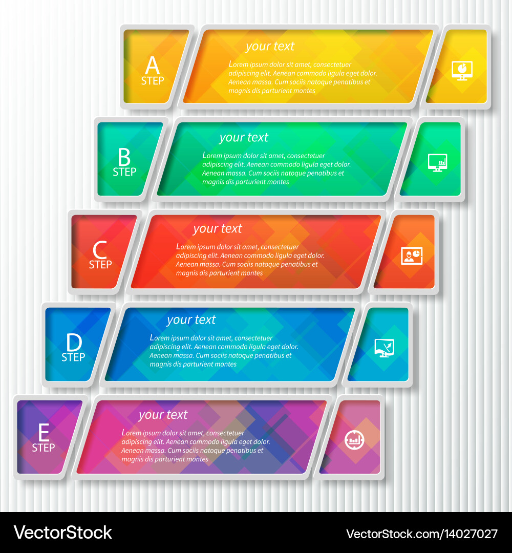 Abstract 3d paper infographics Royalty Free Vector Image