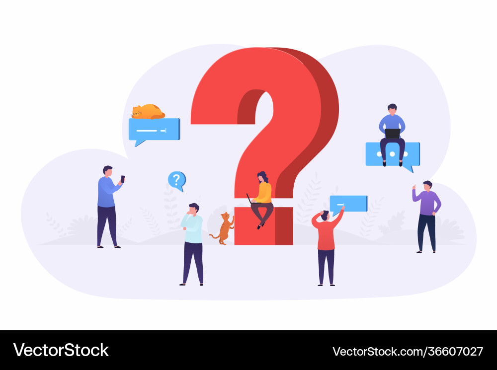 Business People Seeking Answers Royalty Free Vector Image