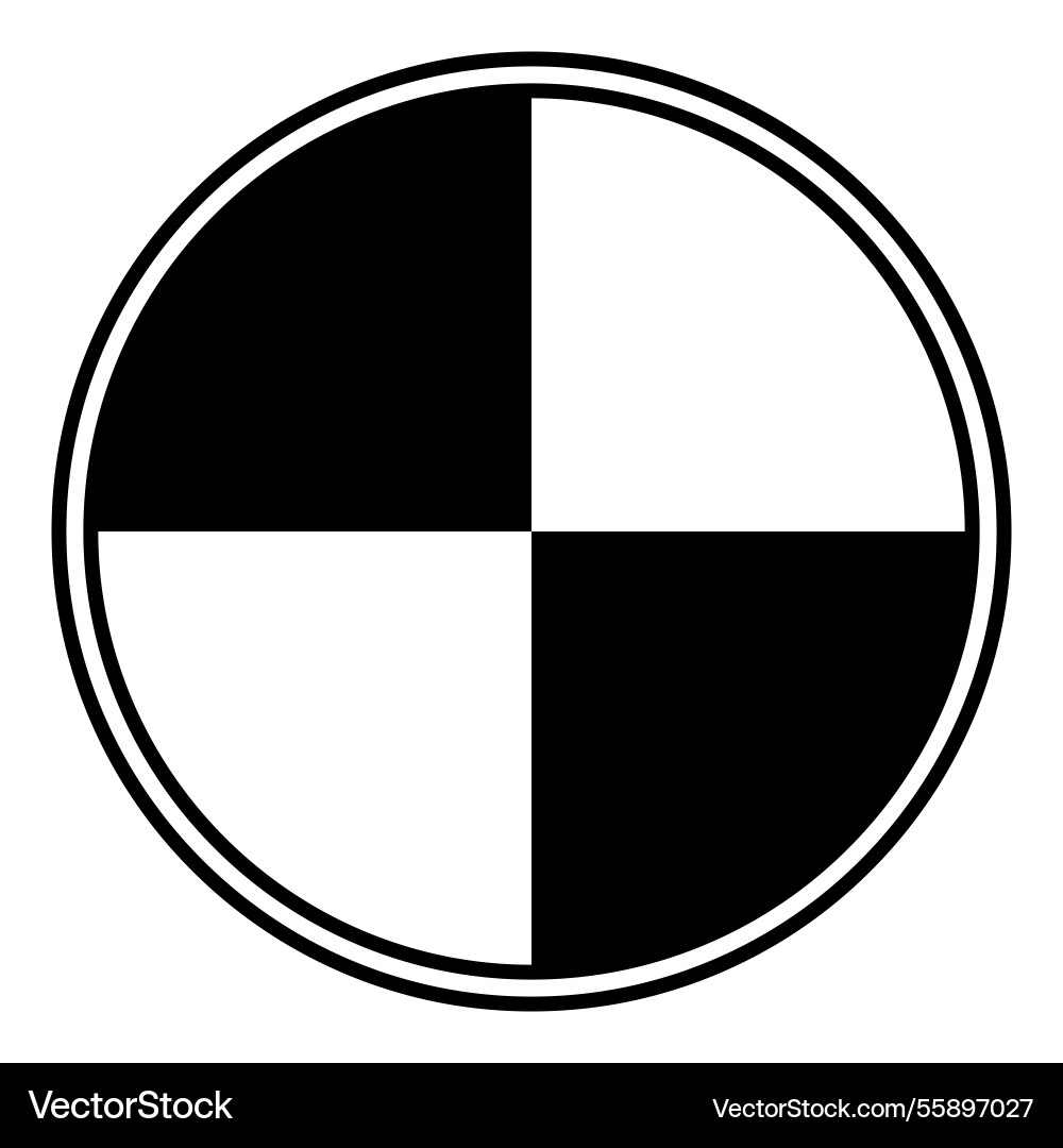 Center of gravity symbol bold geometric Royalty Free Vector