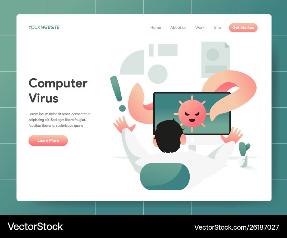 Computer virus concept modern design Royalty Free Vector
