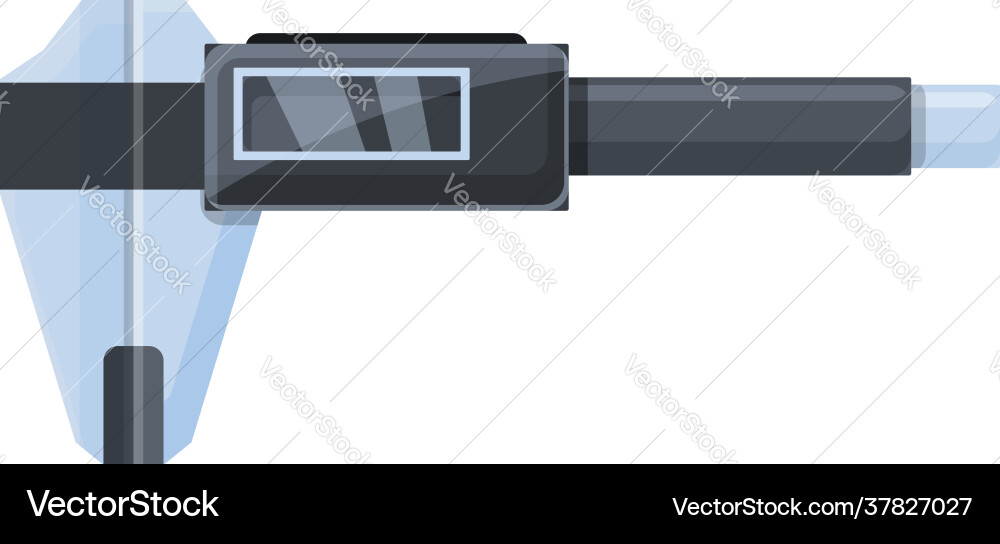 Digital micrometer metal icon cartoon style Vector Image