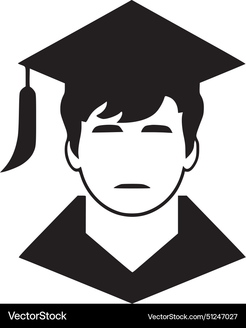 Grad - minimalist and flat logo Royalty Free Vector Image