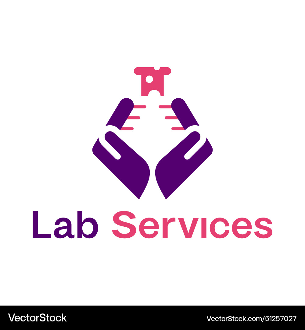 Lab services flat modern logo Royalty Free Vector Image