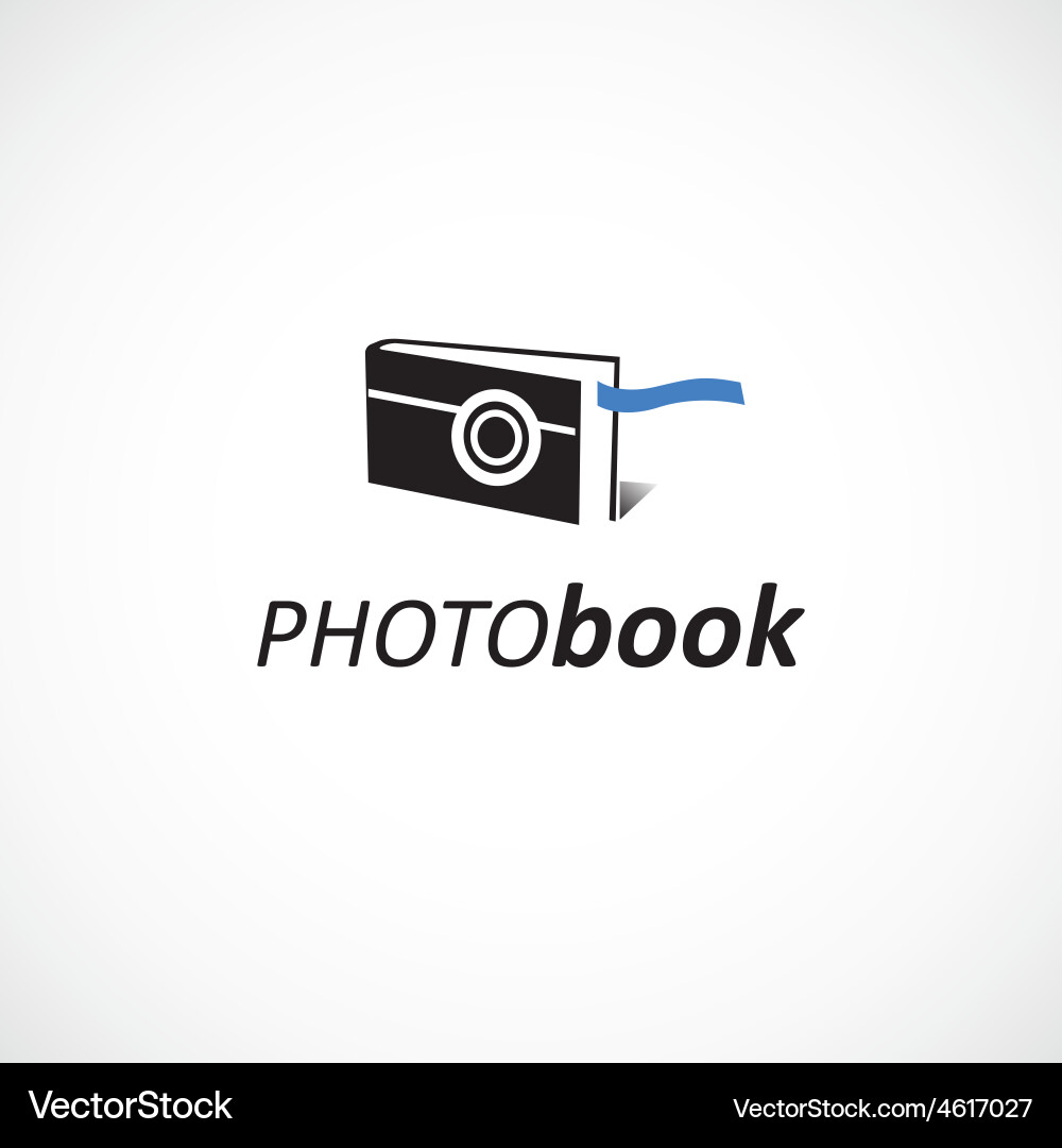 Photo book logo Royalty Free Vector Image - VectorStock