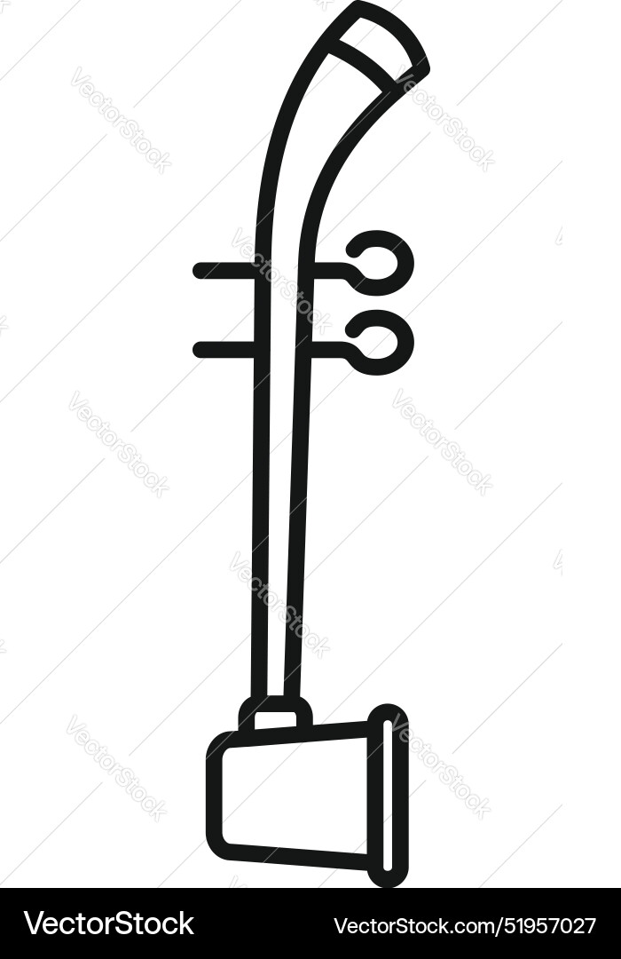 Traditional vietnamese string instrument dan bau Vector Image