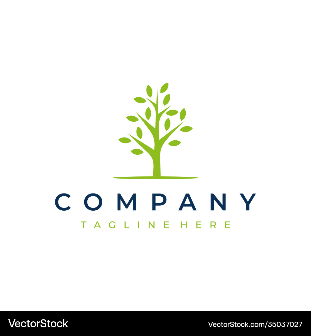 Tree logo design icon Royalty Free Vector Image