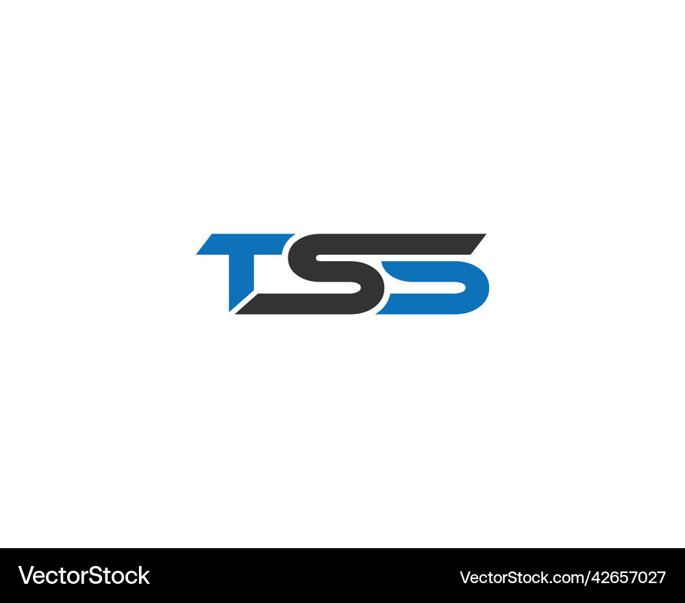 Unique letter tss logo design Royalty Free Vector Image