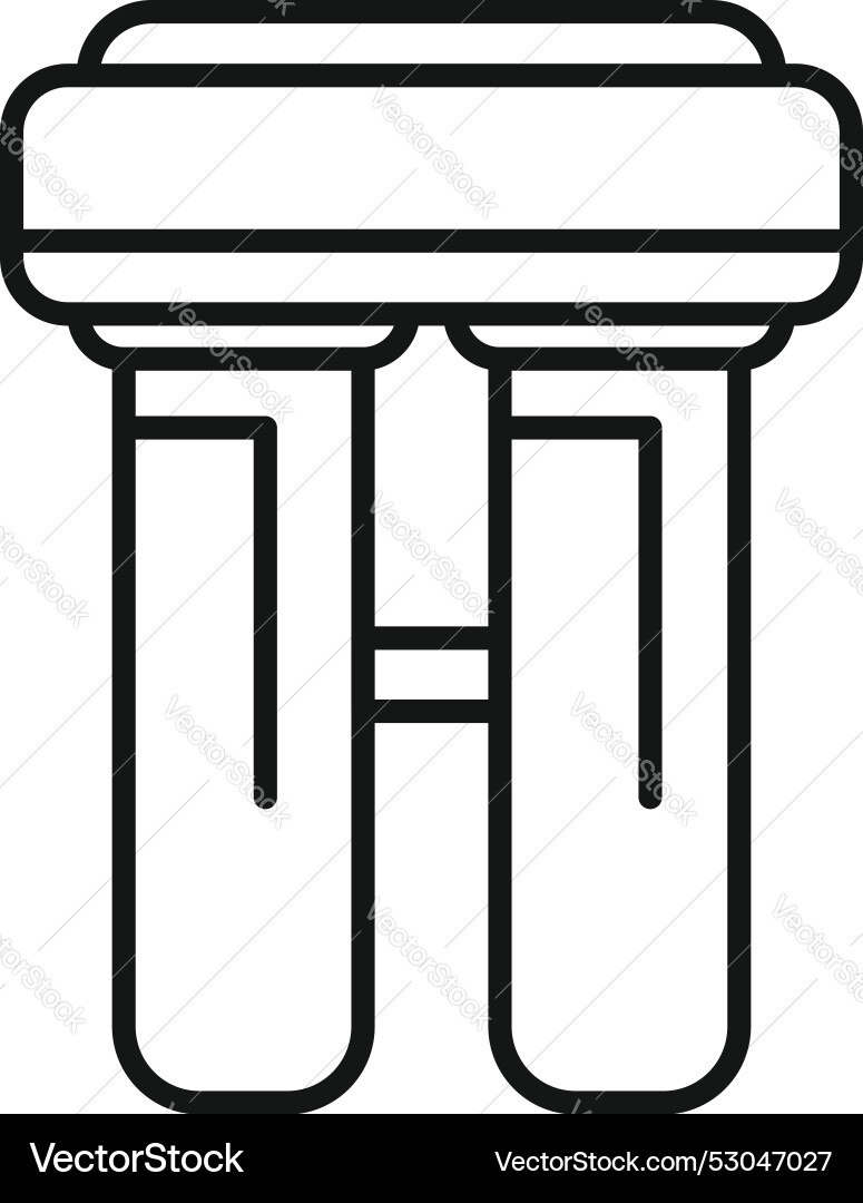Water filter double cartridge system purifying Vector Image