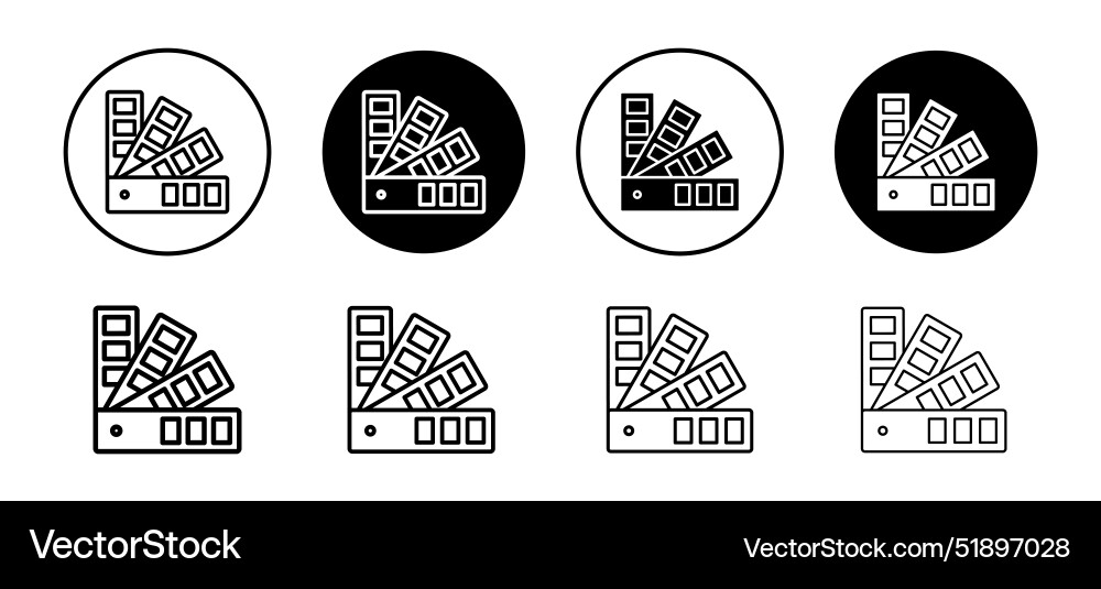 Color swatch palette chart for web or printing Vector Image