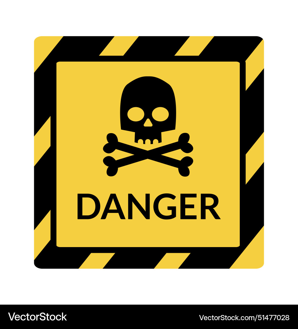 Danger warning board icon caution and dangerous Vector Image