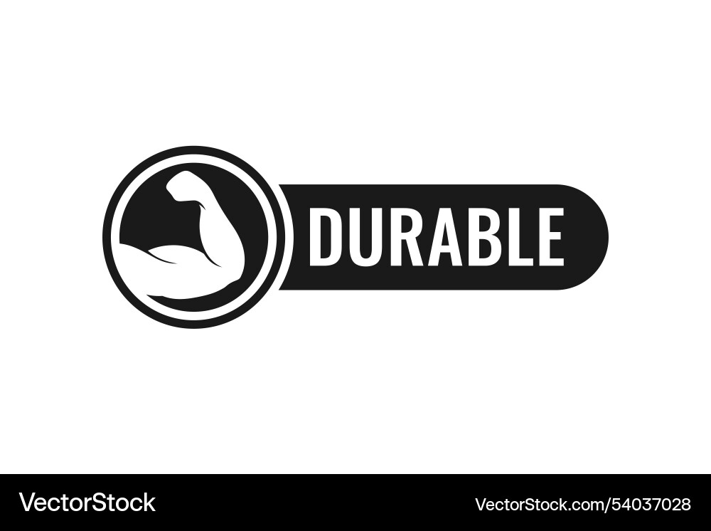 Durable icon logo or label sign Royalty Free Vector Image
