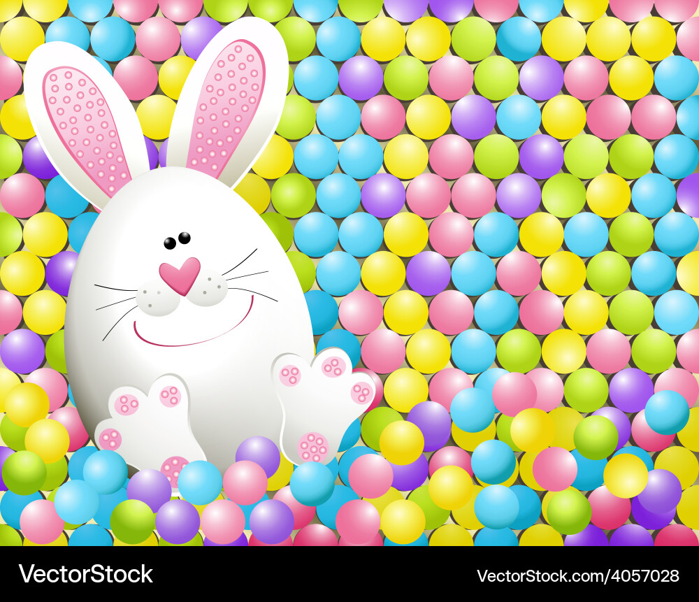 Easter rabbit in candies Royalty Free Vector Image