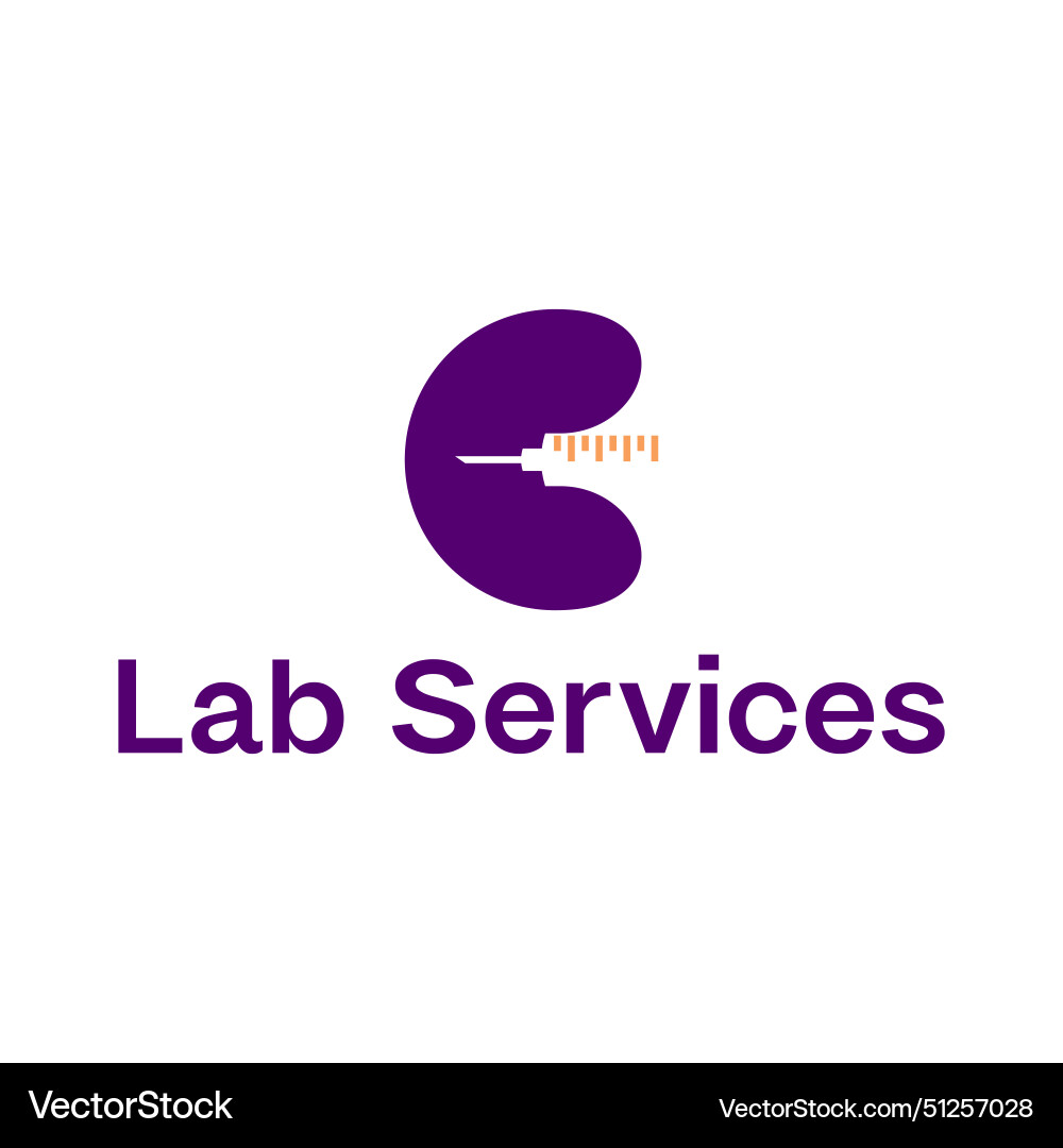Lab services flat modern logo Royalty Free Vector Image