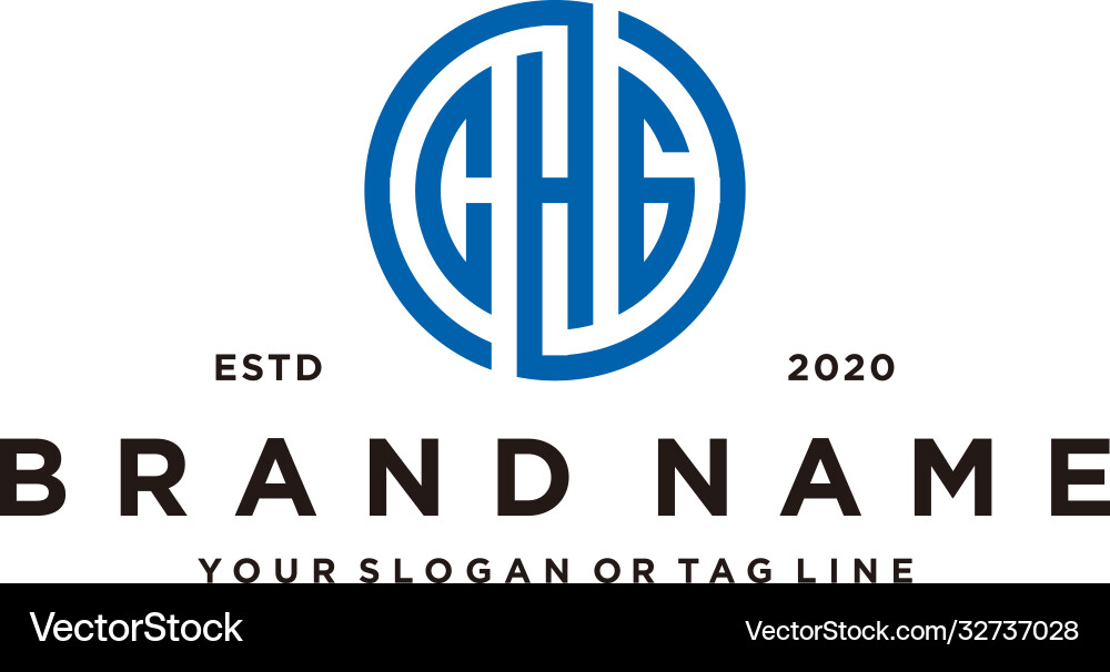 Letter chg logo design Royalty Free Vector Image