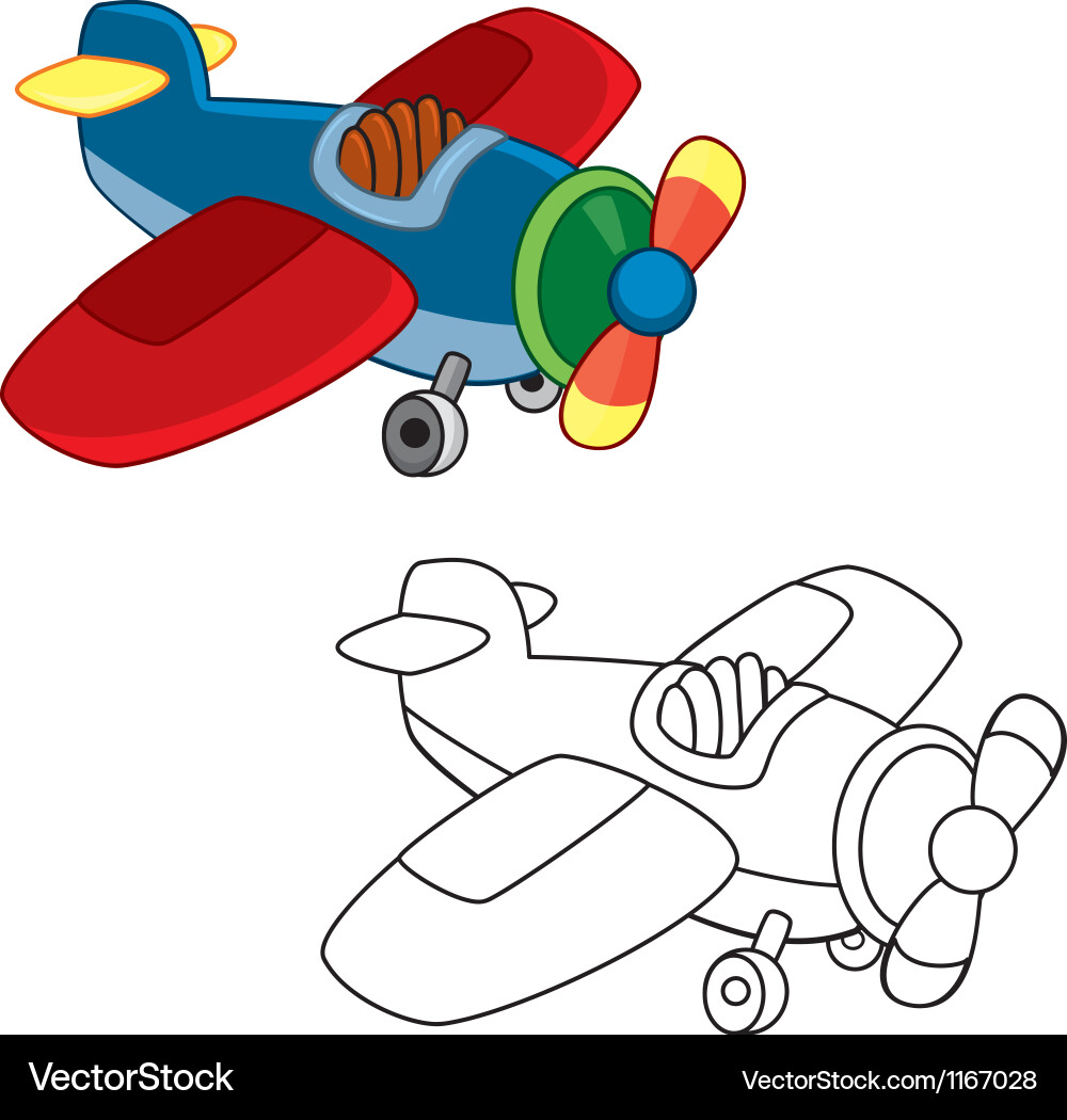 Toy plane Royalty Free Vector Image - VectorStock