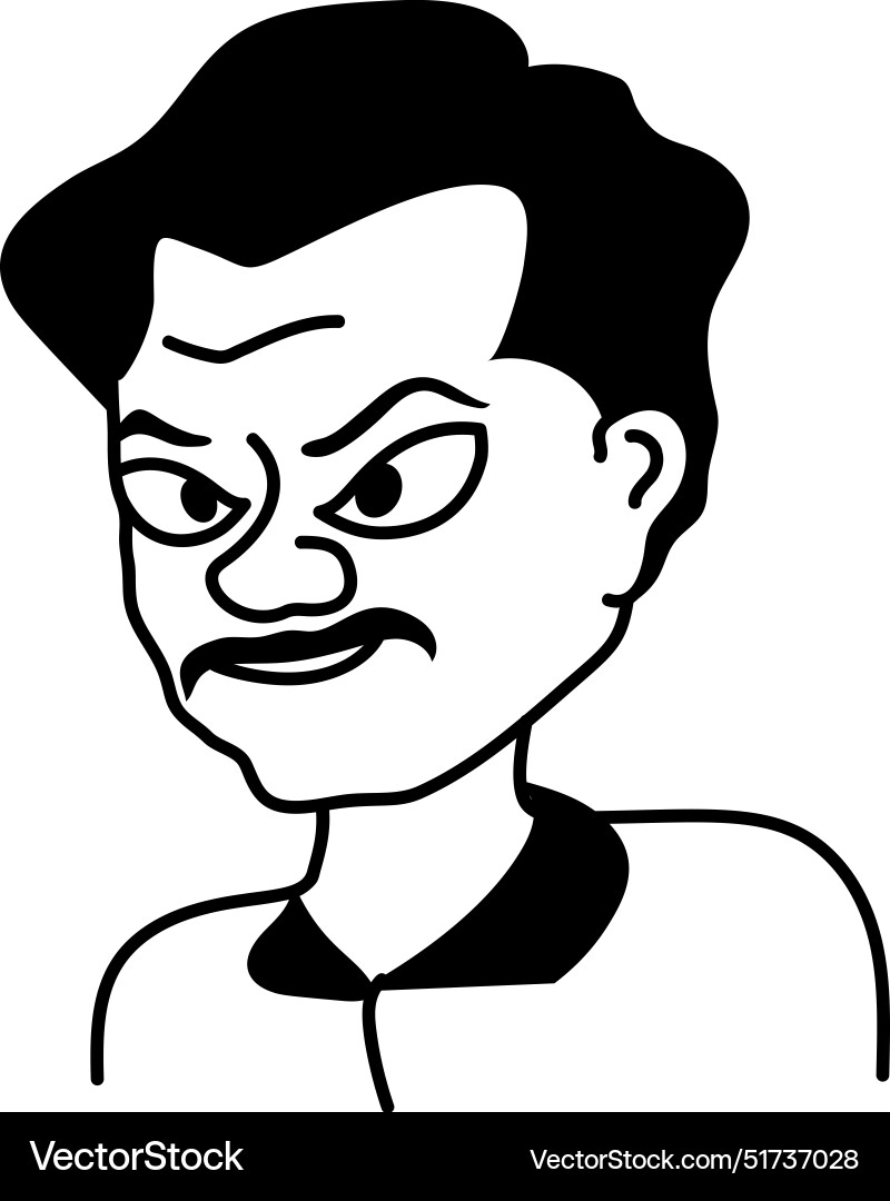 Ugly face Royalty Free Vector Image - VectorStock