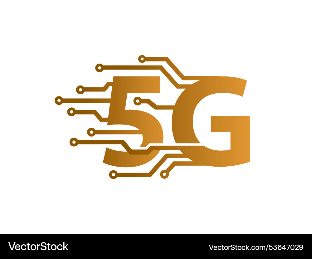 5g logo symbol or icon template Royalty Free Vector Image