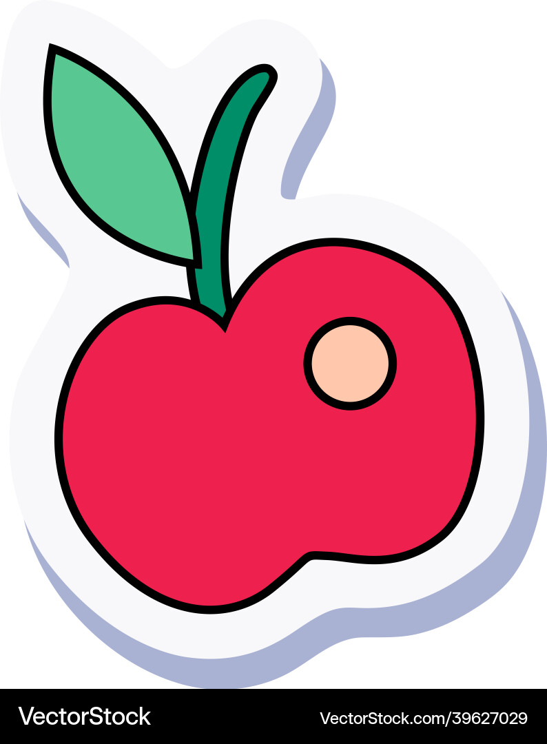 Apple sticker Royalty Free Vector Image - VectorStock