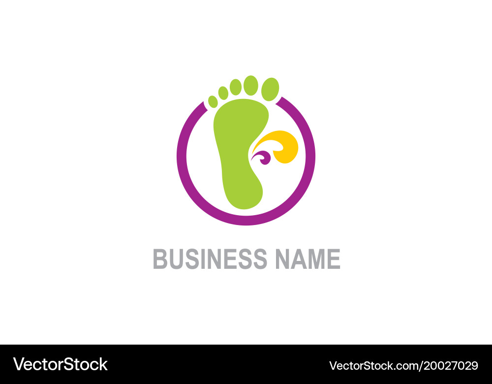 Foot step logo Royalty Free Vector Image - VectorStock