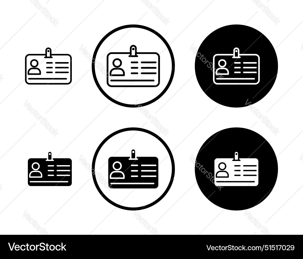 Id badge icon Royalty Free Vector Image - VectorStock
