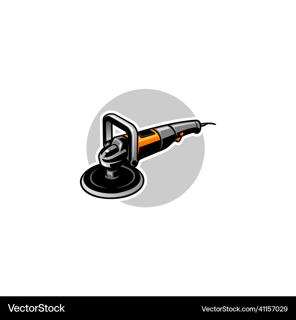 Polisher machine - car detailing Royalty Free Vector Image