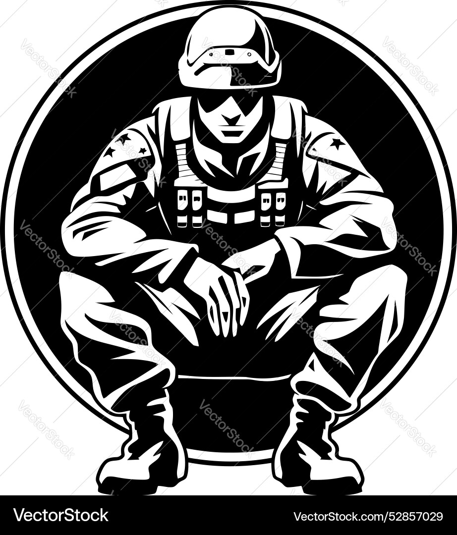 Sentinel tribute soldier respect courageous guard Vector Image