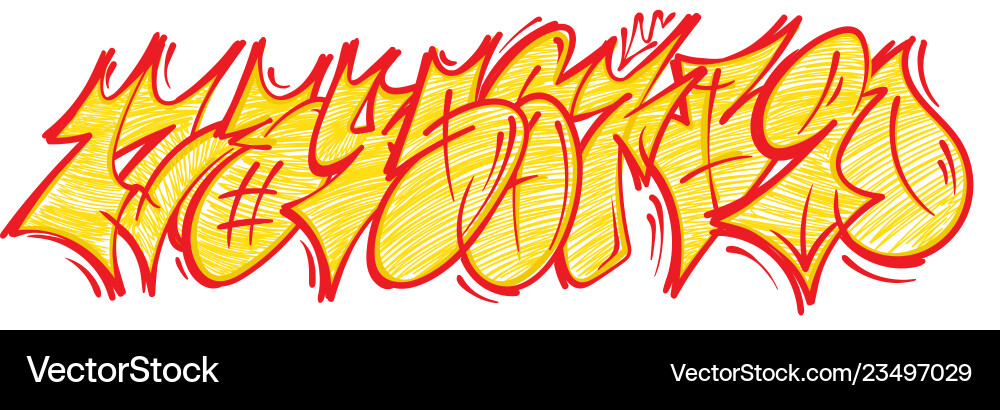 Set graffiti numbers Royalty Free Vector Image