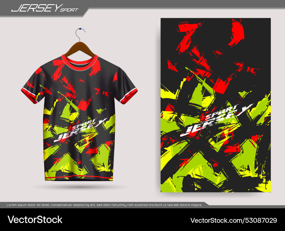 Sports geometric racing jersey design Royalty Free Vector