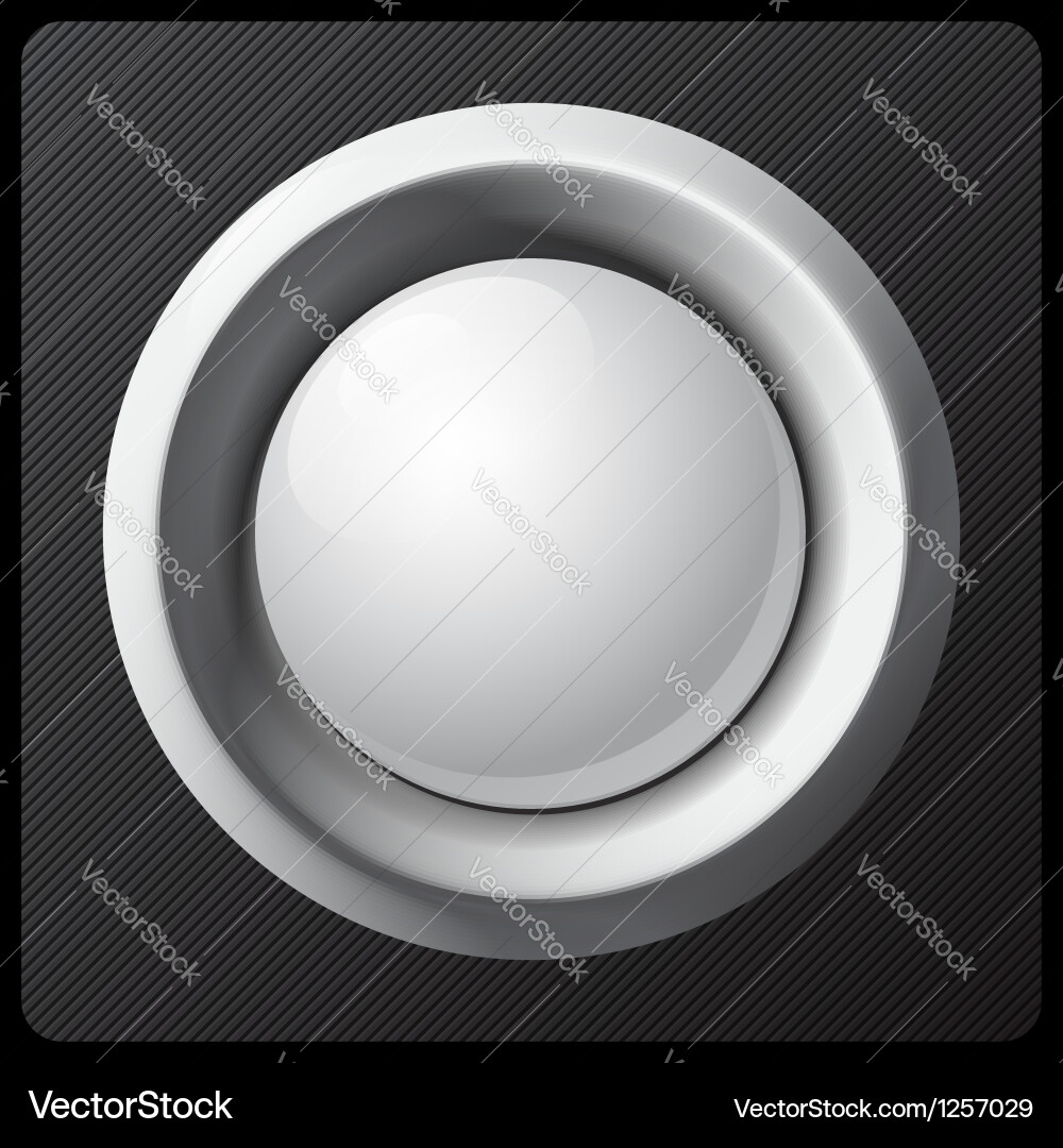 White shaded plastic button template Royalty Free Vector